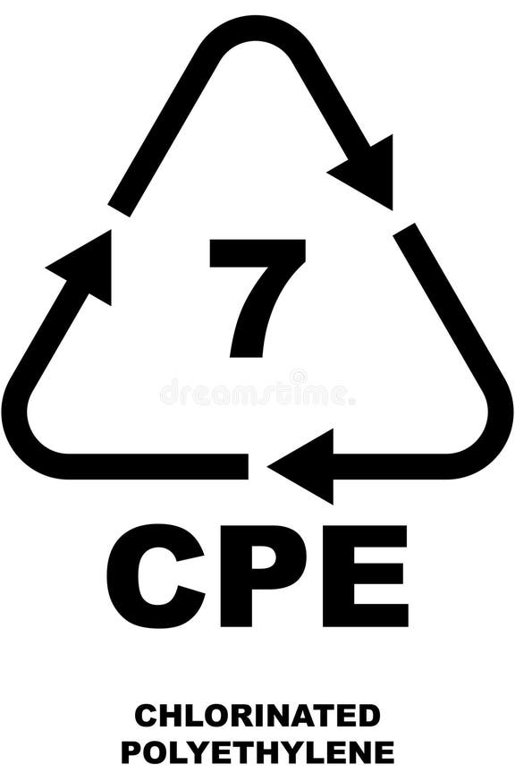 Recycling Code Icon, CPE. Plastic Recycling Symbol Type 7 with the ...