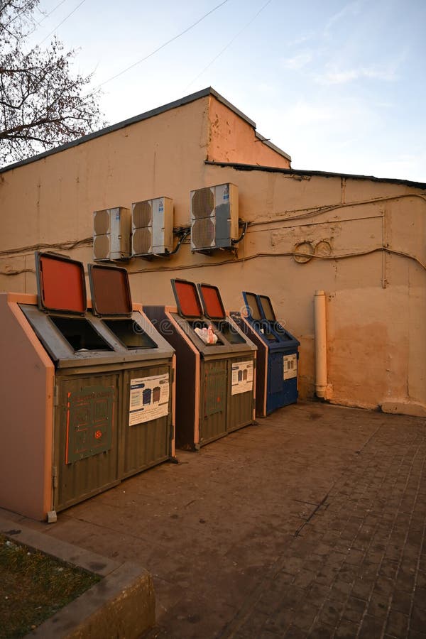 Recycling Concept. Bins for Various Waste. Waste Management. Waste ...