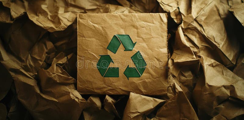 Recycling Concept on Crumpled Paper Package, Ecology and Renewability ...