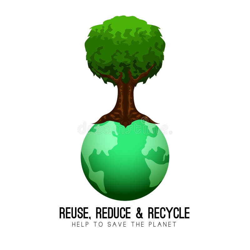 Recycling concept image stock vector. Illustration of land - 154102454