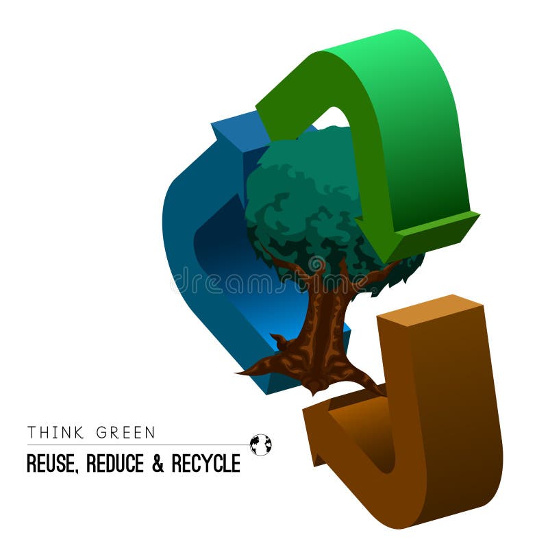 Recycling concept image stock vector. Illustration of natural - 154102699