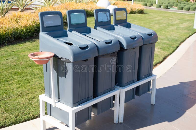 Recycling Container Garbage Sorting Rubbish Collection Bin Outdoor ...