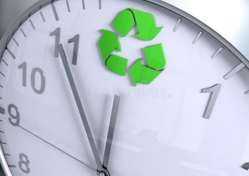 Time to recycle stock illustration. Illustration of time - 3804288