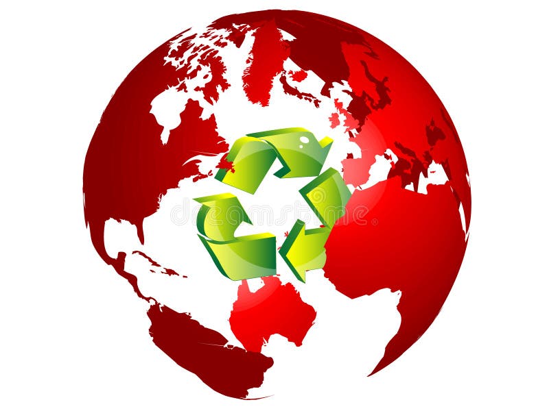 Recycling the earth stock vector. Illustration of globe - 8030566