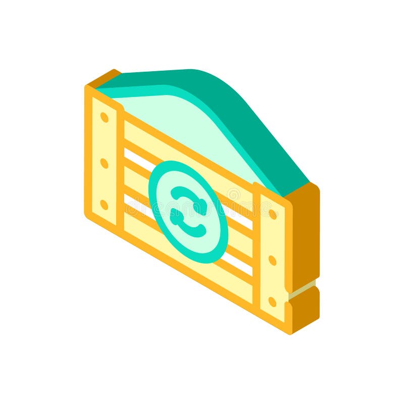 Recycling Eco Box Isometric Icon Vector Illustration Stock Vector ...