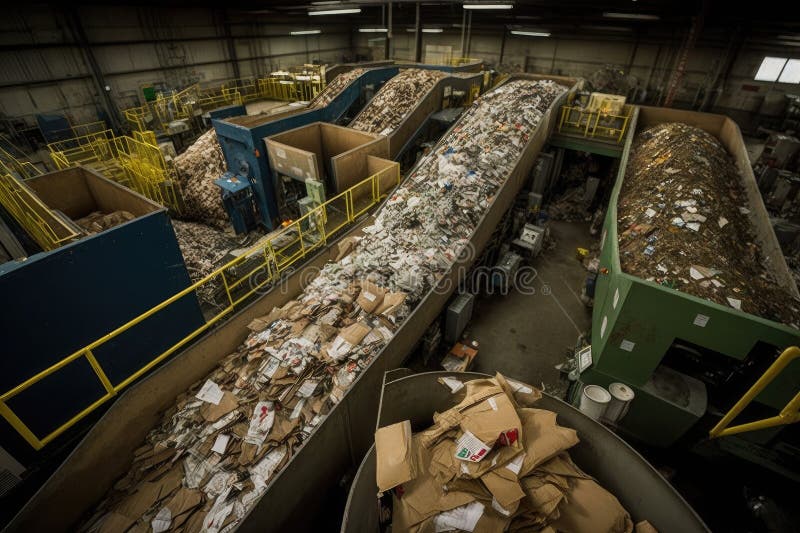 Recycling Facility, Where Recyclables are Sorted and Prepared for Reuse ...