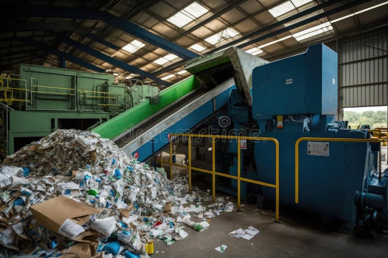 Recycling Facility, Where Recyclables are Sorted and Prepared for Reuse ...