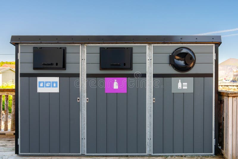 Recycling Garbage Bins Waste Sorting Concept Garbage Collector on the ...