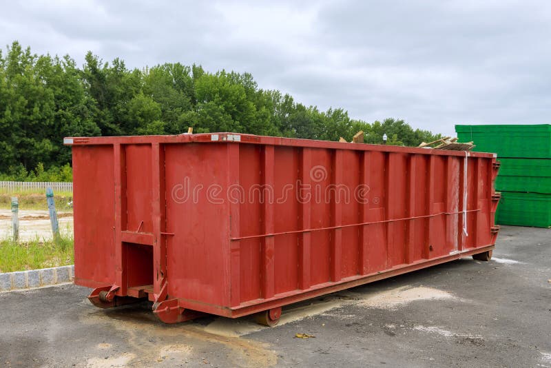 Recycling Garbage Waste Management Container with Construction Material ...