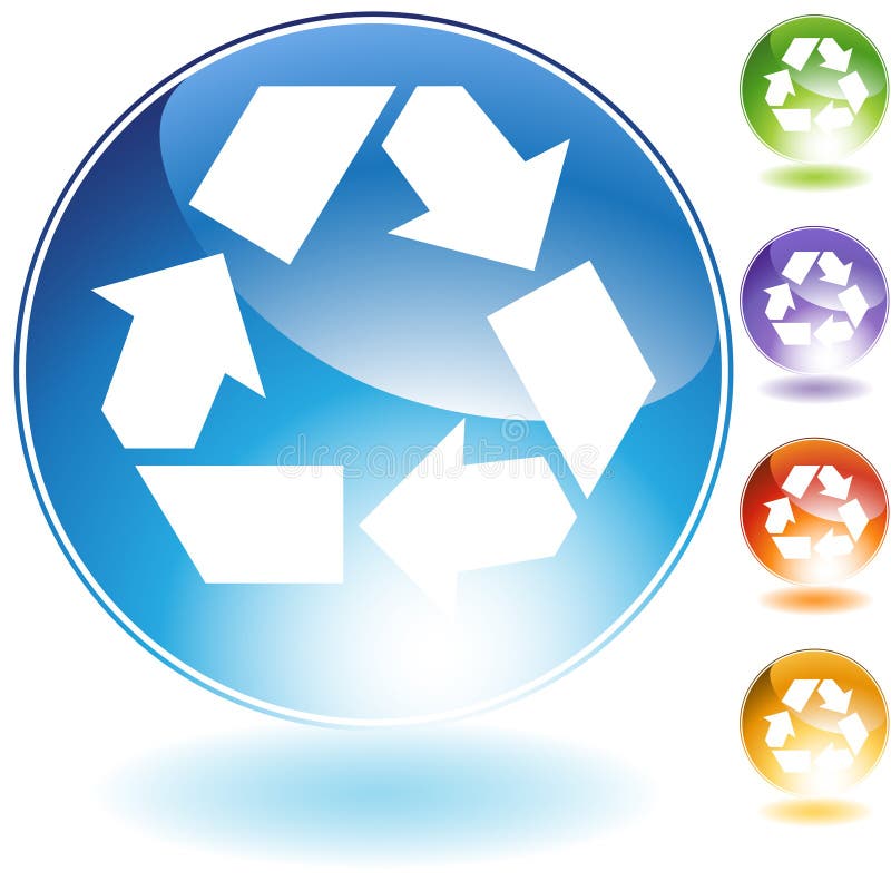 Recycling Icon stock vector. Illustration of cycle, recycling - 9738821
