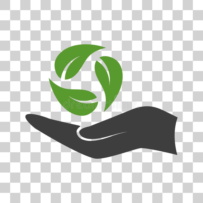 Recycling Icon in Human Hand Stock Vector - Illustration of care, icon ...