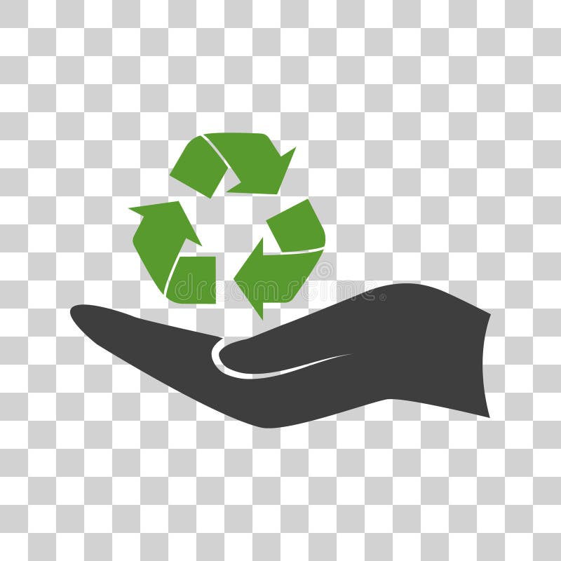 Symbol of Recycling and Ecological Recycling. Human Hand Touching ...