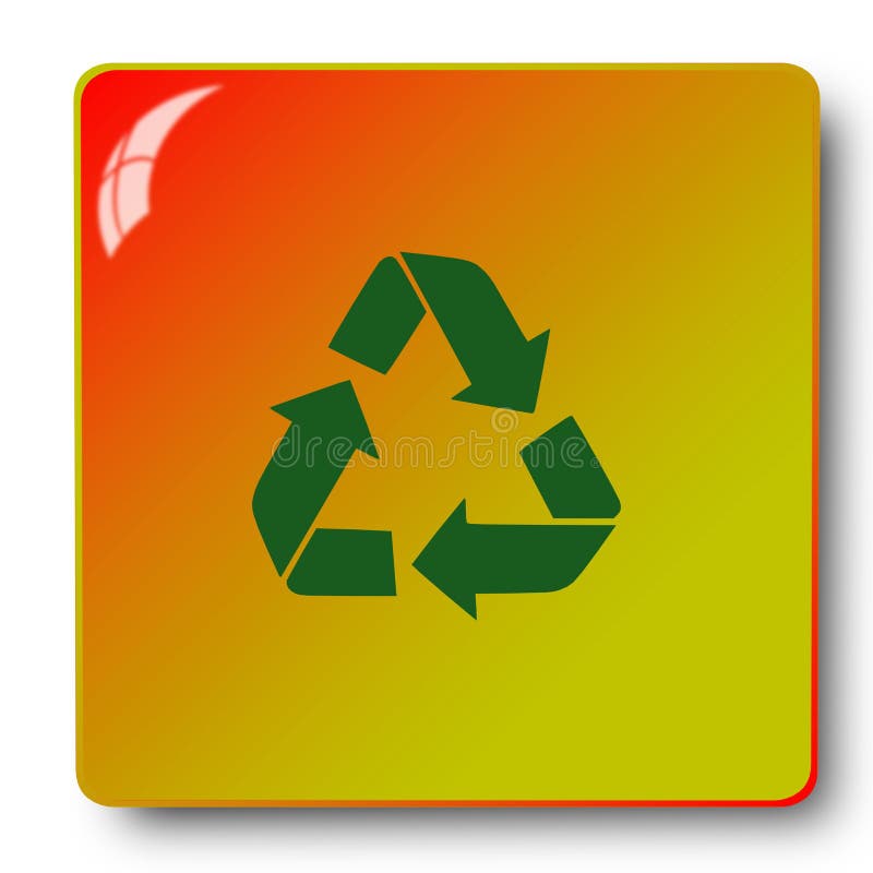 Recycling Icon,sing,illustration Stock Illustration - Illustration of ...