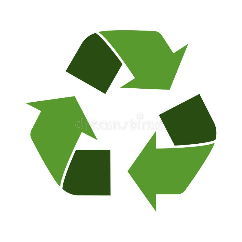 Recycling Icon on Transparent Background. Stock Vector - Illustration ...