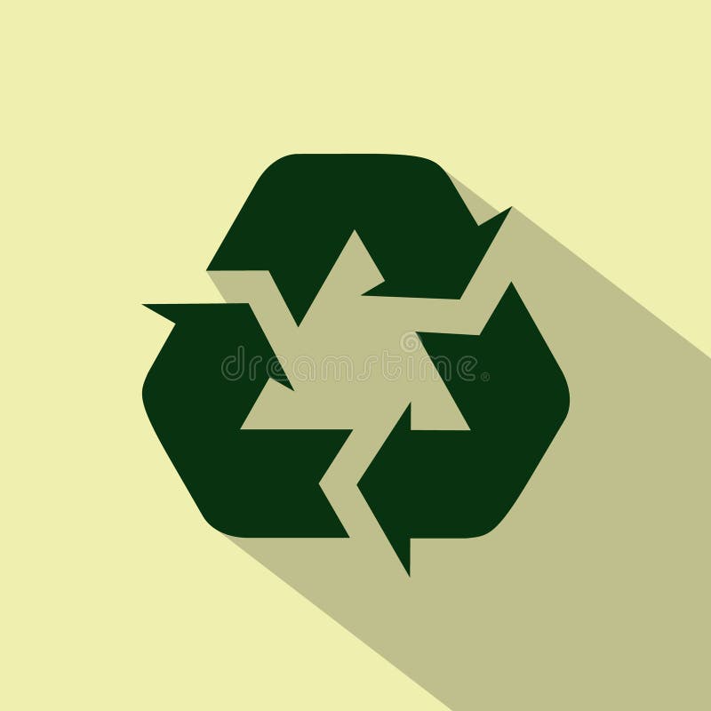 Recycling Icon Vector Illustration in Flat Style Stock Vector ...