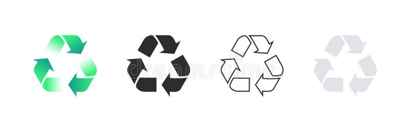 Recycling Icons Concept. Recycled Materials. Packaging and Recycling ...