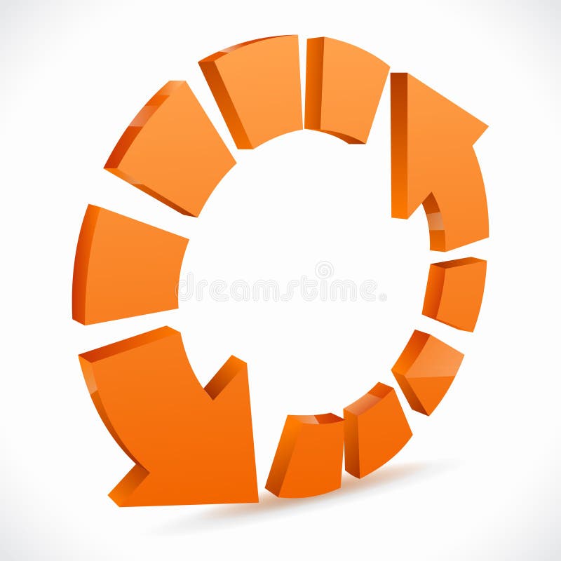Orange recycling icons stock vector. Illustration of design - 29833758