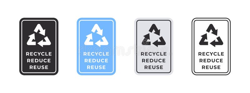 Recycling Icons Set. Recycled Materials. Packaging and Recycling Stock ...