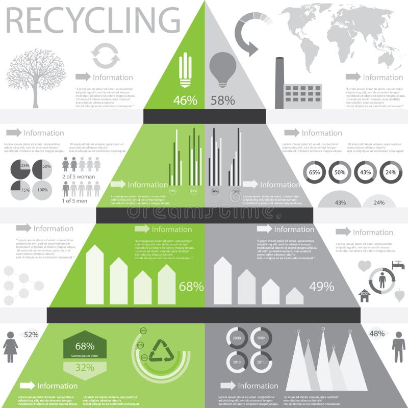 Recycling info graphic stock vector. Illustration of info - 25930539