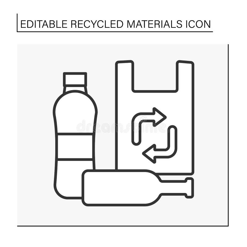 Recycling Line Icons. Waste Sorting Set. Vector Illustration. Stock ... Recycling Line Icons. Waste Sorting Set. Vector Illustration. Stock ...