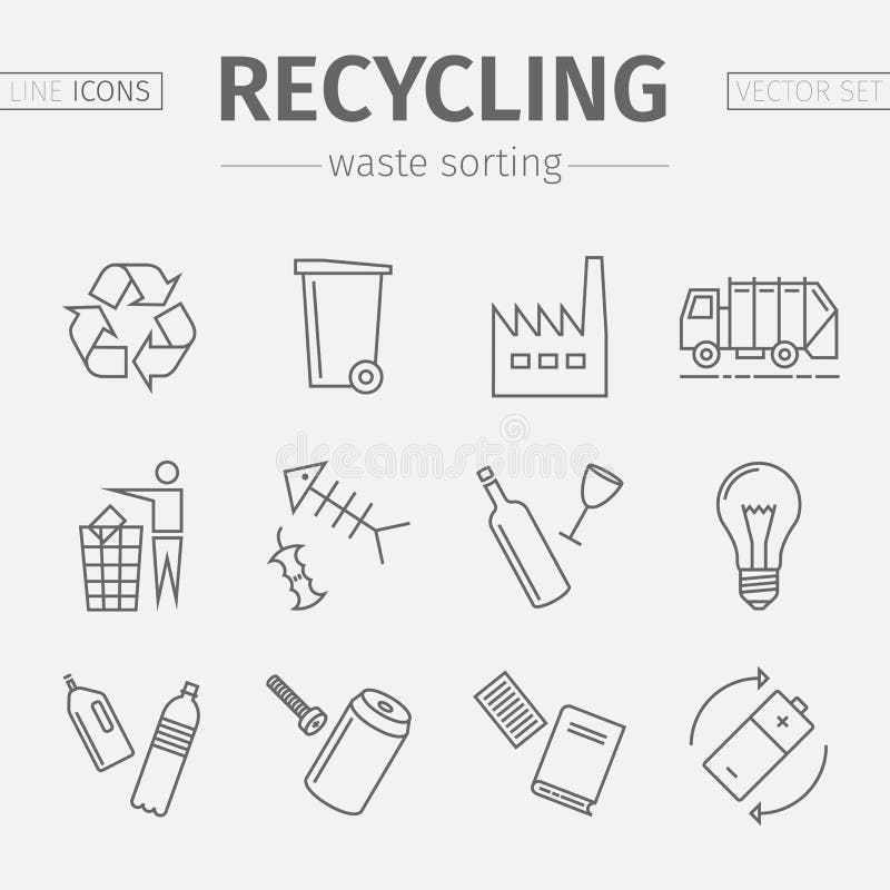 Waste Segregation and Recycling Infographic Stock Vector - Illustration ...