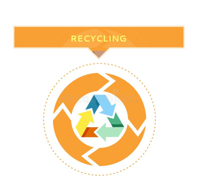 Recycling Logo Design with Circle Graphic Vector Stock Vector ...