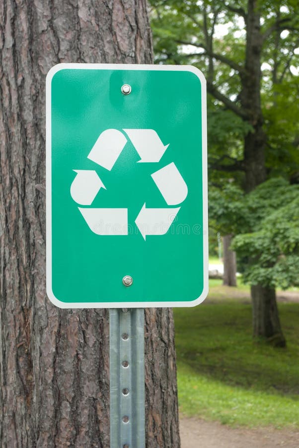 Recycling logo sign symbol stock photo. Image of protection - 58666110