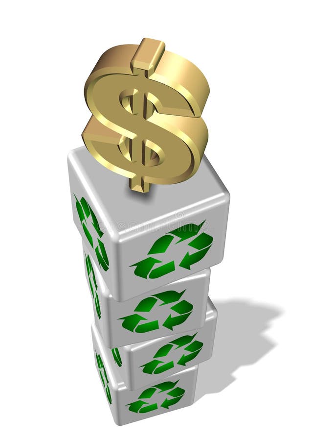 Recycling make money stock illustration. Illustration of recyclable ...