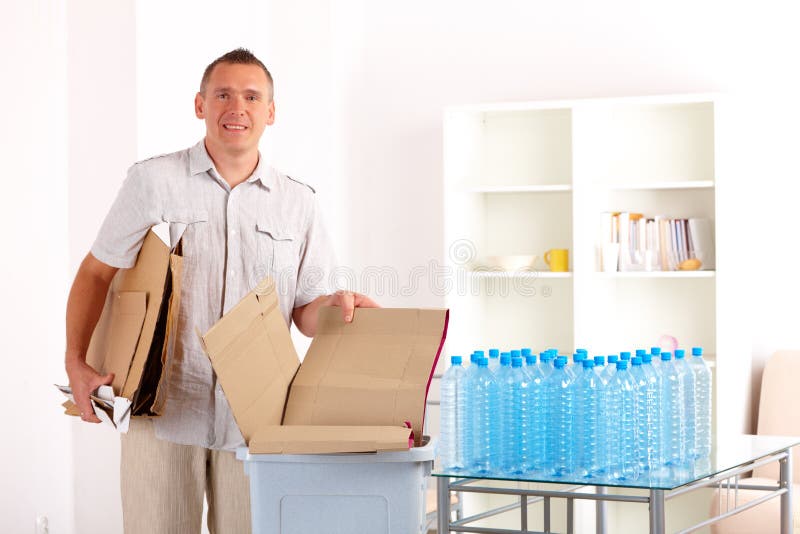 Recycling Man with Paper stock photo. Image of recycle - 21229714