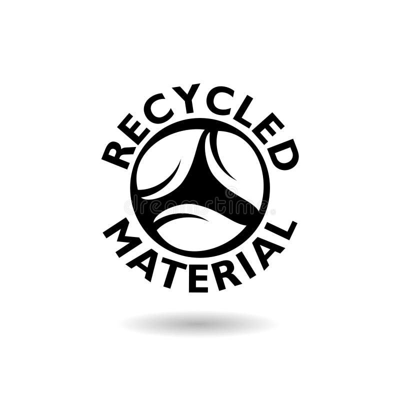 Recycling of Materials Logo with Shadow Stock Vector - Illustration of ...