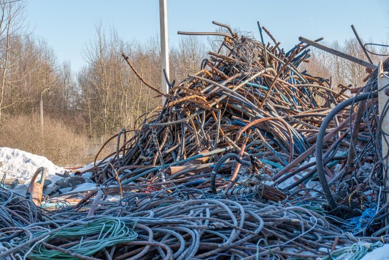 Recycling and Recycling of Metal. Stock Photo - Image of recycle, steel ...