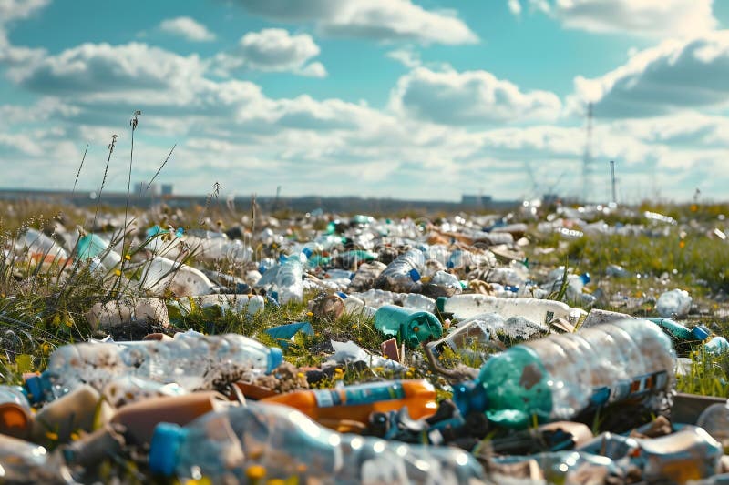 Recycling Municipal Waste in the Field. Concept Municipal Waste ...