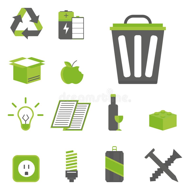 Recycling Nature Icons Waste Sorting Environment Creative Protection ...