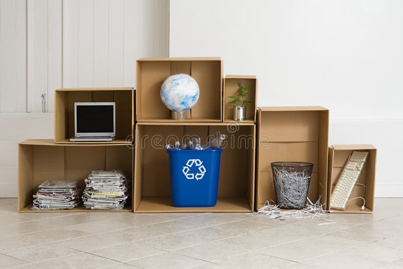 Cardboard and Paper Recycling Stock Image - Image of code, board: 33243385