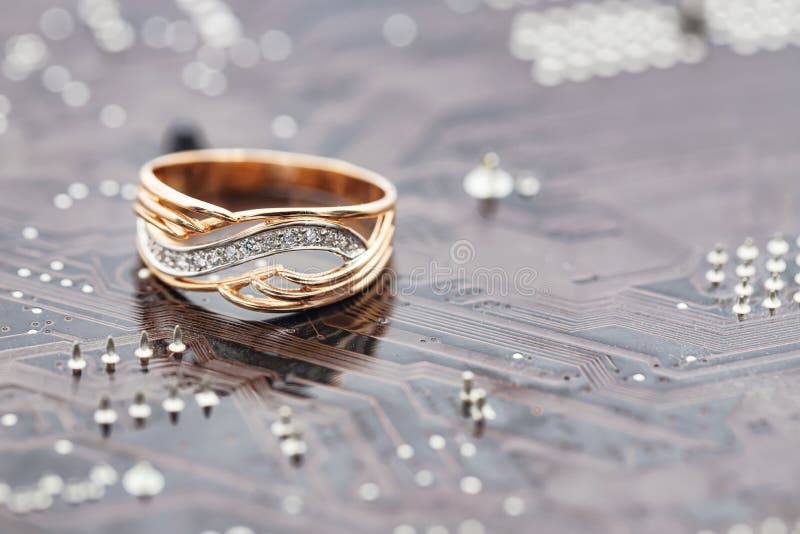 Recycling Old Computer Boards To Extract Precious Metals Stock Image ...