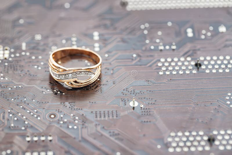 Recycling Old Computer Boards To Extract Precious Metals Stock Photo ...