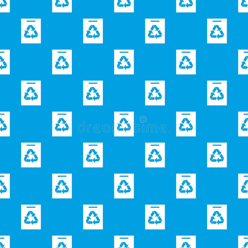 Recycling Pattern Seamless Blue Stock Vector - Illustration of green ...