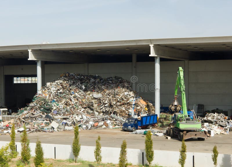 Recycling plant stock image. Image of industry, bulldozer - 27298753