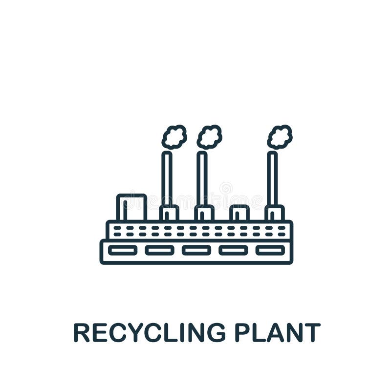 Recycling Plant Icon. Line Simple Icon for Templates, Web Design and ...