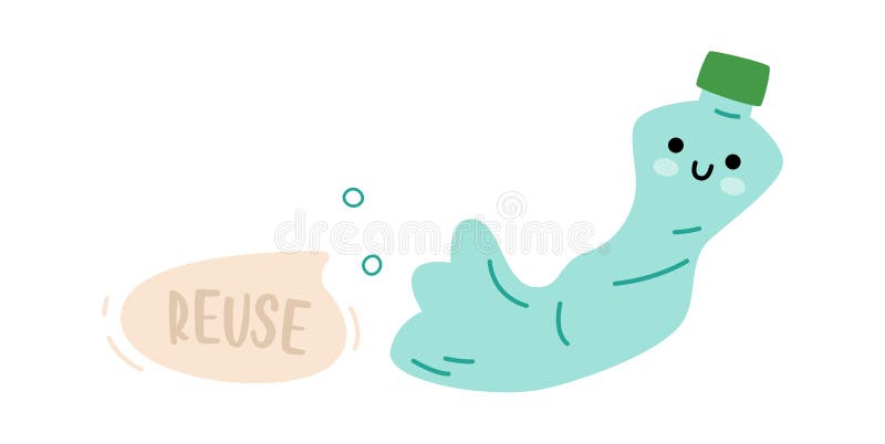 Recycling Plastic Bottle Character Stock Vector - Illustration of waste ...