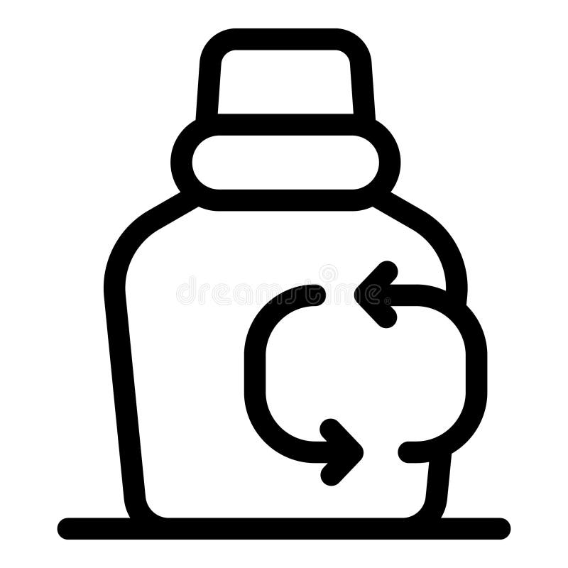 Recycling Plastic Bottle Outline Showing Reuse and Sustainability Stock ...