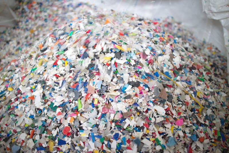 Recycling, Shredded Plastic Stock Photo - Image of scrap, trash: 148866426