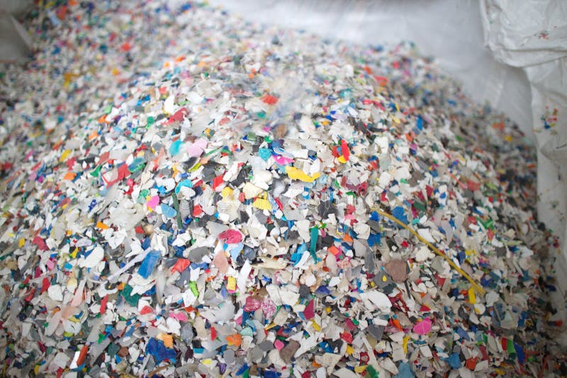 Recycling, Shredded Plastic Stock Image - Image of recycle, industrial ...