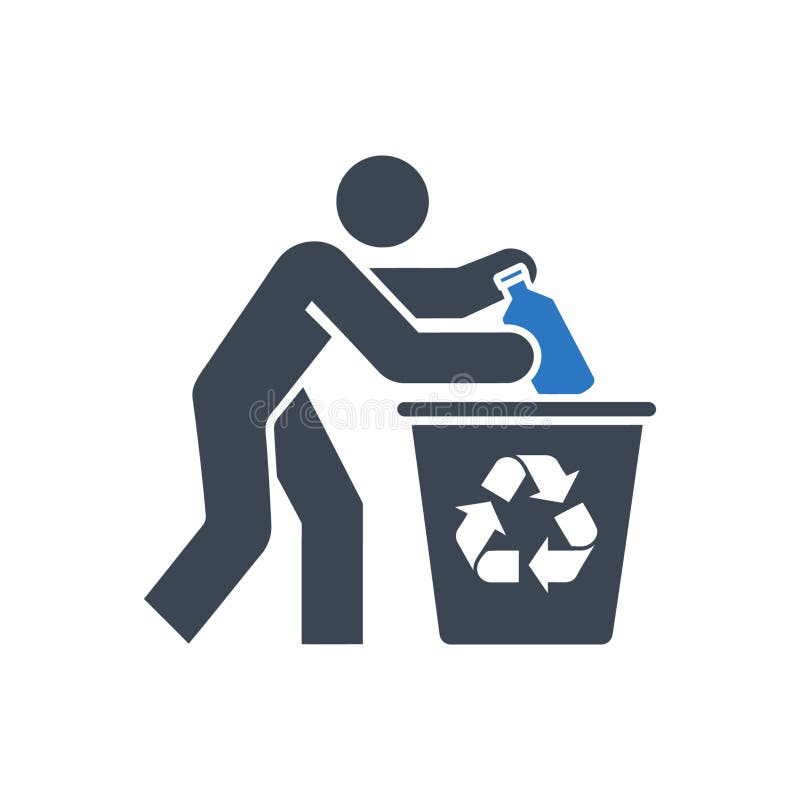 Recycling Plastic Waste Icon Stock Vector - Illustration of recycling ...