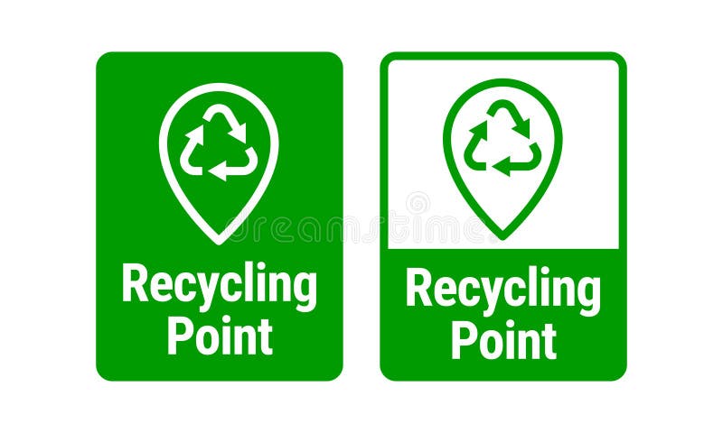 Recycling Point Sign Poster Vector Concept Stock Vector - Illustration ...