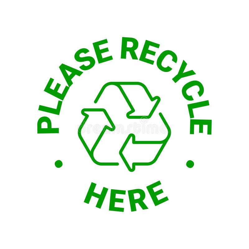Recycling Point Sign Poster Vector Concept Stock Vector - Illustration ...