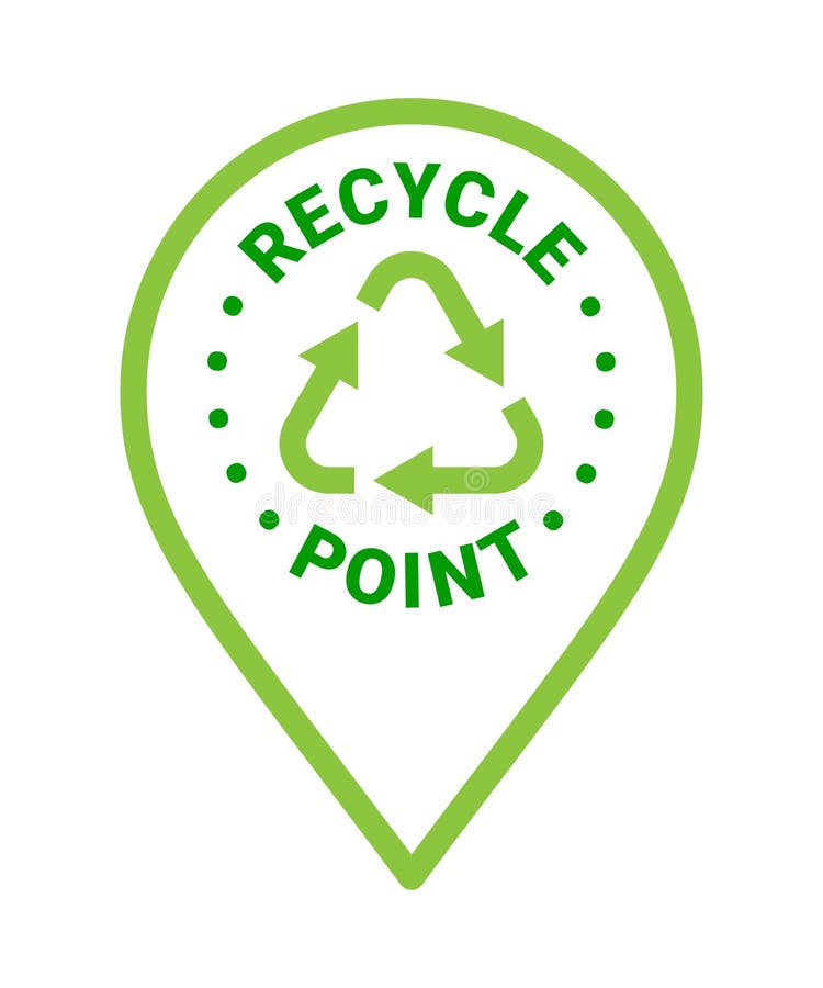 Recycling Point Sign Poster Vector Concept Stock Vector - Illustration ...