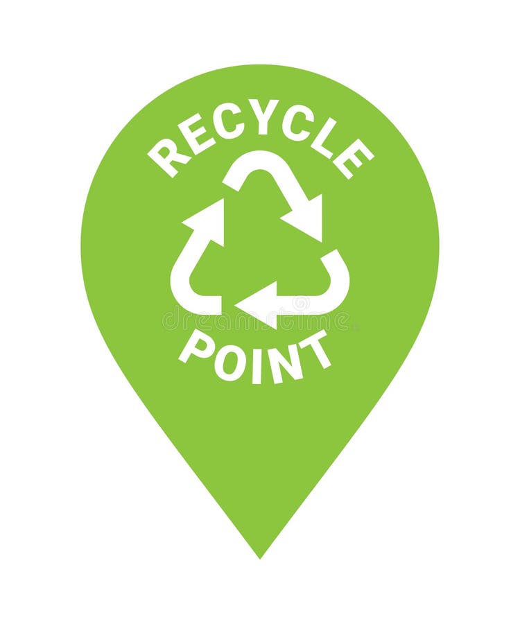 Recycling Point Sign Poster Vector Concept Stock Vector - Illustration ...