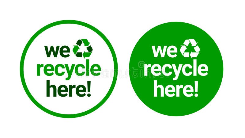 Recycling Point Sign Poster Vector Concept Stock Vector - Illustration ...