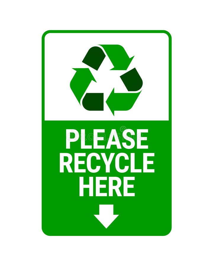 Recycling Point Sign Poster Vector Concept Stock Vector - Illustration ...